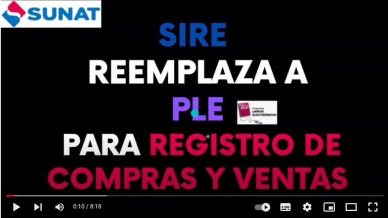 SIRE REEMPLAZA A PLE PARA REGISTRO DE COMPRAS Y VENTAS - Contadeus International